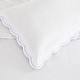 Embroidered Percale Crisp Cotton Double Scallopier Duvet Set and Sham ...