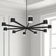 84W Chandelier, Matte Black w/ Frosted Acrylic Diffuser - Bed Bath ...