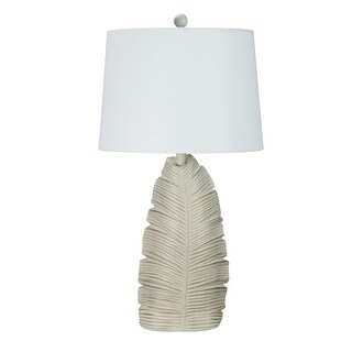 28.5" Textured Fern Leaf Table Lamp w/ Decorator Shade - Bed Bath ...