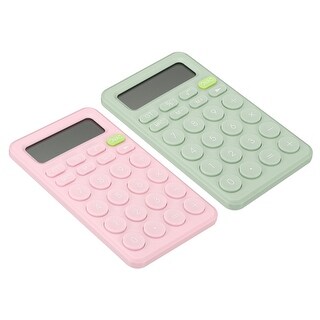Desk Basic Cute Calculator 2pcs Calculators Battery Powered 12 Digit ...