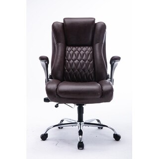High Back Office Chair with Lifting Headrest, Adjustable Built-in ...