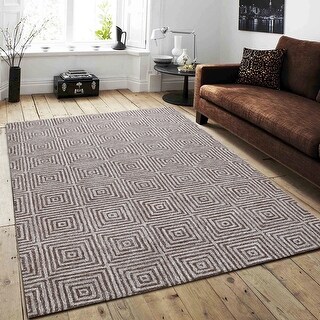 George Towne Living Sara Luxury Handmade Abstract Wool Sara Area Rug ...