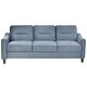 Blue Grey Velvet Fabric Sectional Sofas and Couch for Living Room ...