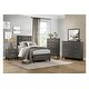 Sondra 4 Piece Gray Modern Panel Bedroom Set - Bed Bath & Beyond - 39104119