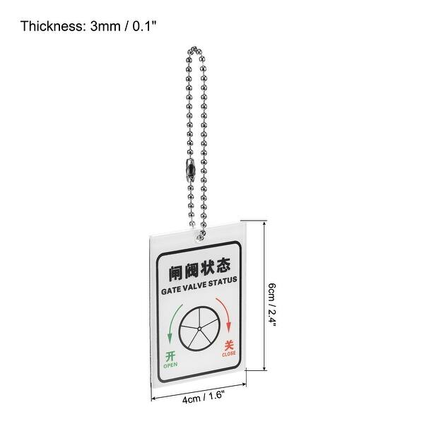 2pcs Valve Identifier Tag "Gate Valve Status" Labeling Holder, Black on ...