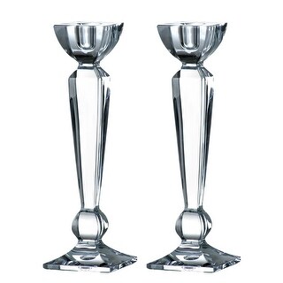 Majestic Gifts Inc European Glass Candlesticks -10" Height - Set/2 - 10 ...