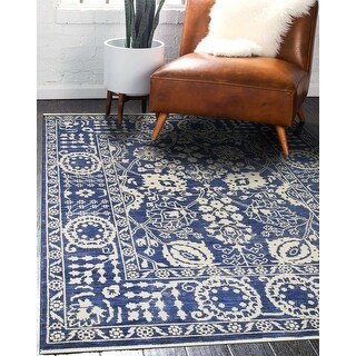 Blue Traditional Oriental Area Rug - Elegant and Timeless Design - 6' x ...