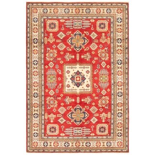 ECARPETGALLERY Hand-knotted Finest Ghazni Dark Red Wool Rug - 6'9 x 9 ...