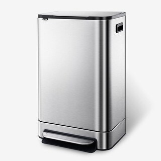 Kitchen Trash Can -13.2 Gallon Stainless Steel Garbage Bin with Lid, 50 ...