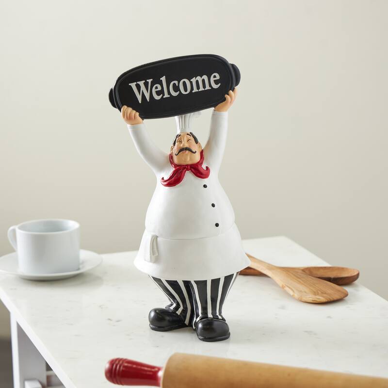 Polystone Chef Kitchen Decorative Figurine Decorative Sculpture with ...