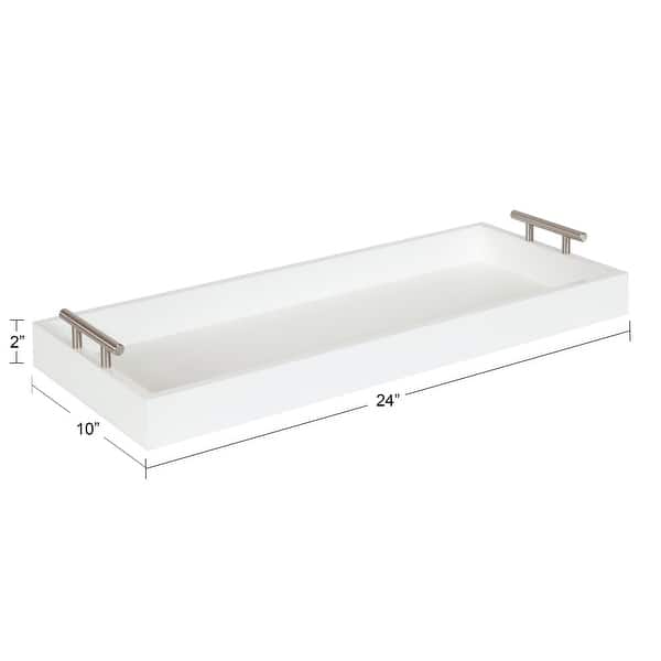 Kate and Laurel Lipton Narrow Rectangle Wood Accent Tray - 10x24 - Bed ...