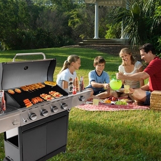 Outdoor BBQ Grill Stainless Steel Gas Grill with Side Burner and ...