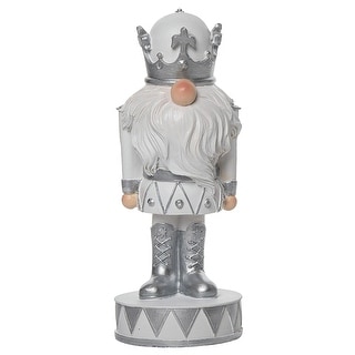 9" White and Silver Nutcracker Christmas Tabletop Decor - Bed Bath ...