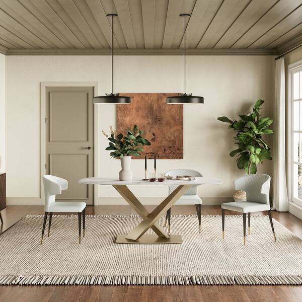 Modern Contemporary Geometric Dining Table for Kitchen - Bed Bath ...