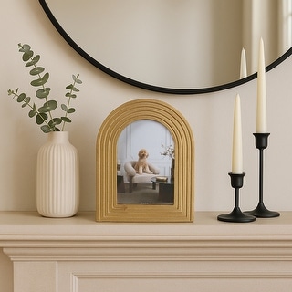 Gold 4x6 in. Polyresin Dome Arches Boho Photo Frame - Bed Bath & Beyond ...