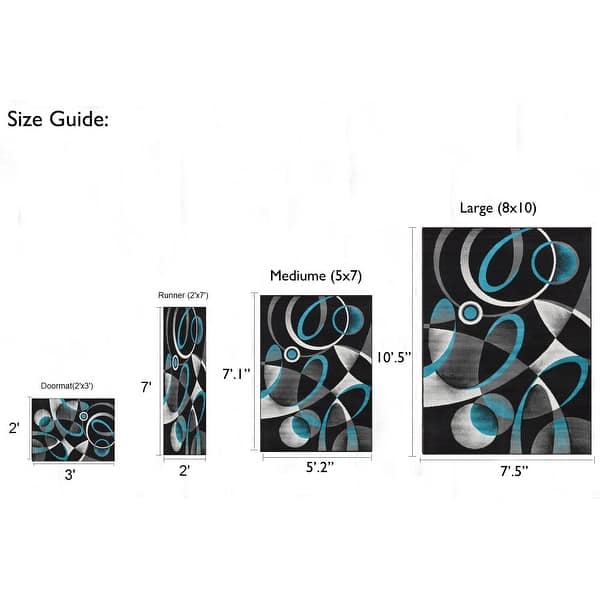 HR Circle Pattern Rugs Geometric Contemporary Modern red Carpet Comfy ...