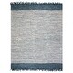 SAFAVIEH Handmade Vintage Boho Leather Zhanna Modern Stripe Leather Rug ...