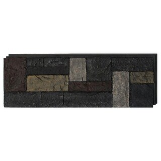 NextStone™ Polyurethane Faux Stone Castle Rock Panel - Ashford Charcoal ...