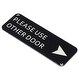 Please Use Other Door Right Arrow Sign, Acrylic Self Adhesive Door Sign ...