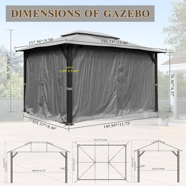 10'x13' Outdoor Gazebo for Patio - Bed Bath & Beyond - 43806877