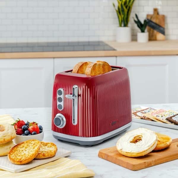 Oster Retro 2 Slice Toaster with Extra Wide Slots in Red - On Sale ...
