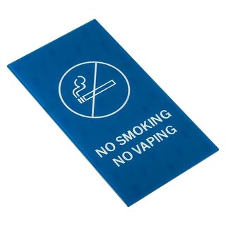 No Smoking Sign Adhesive Waterproof Label Wall Mount Sticker - Blue ...