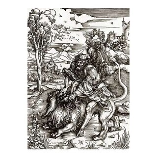 Samson Killing The Lion Poster Print By Albrecht Durer Item ...