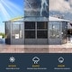 Erommy Outdoor Solarium Sunroom, Patio Hardtop Gazebo, Aluminum Frame ...