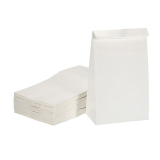 Paper Bags White Paper Grocery Bag 6lb 5.9x3.5x10.6 Inch 60g, Pack of ...