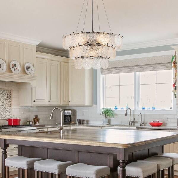 Starsky 6-Light Modern Tier Ceiling Light Contemporary Round Chandelier ...