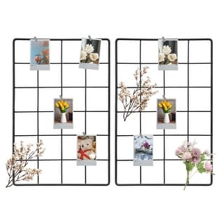 Wire Wall Grid Panel, Metal Photo Display Grid with Hook - Bed Bath ...