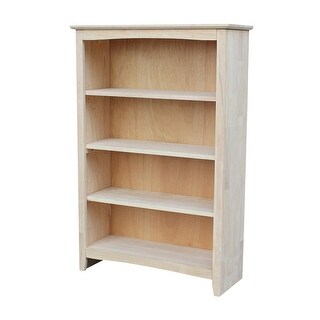 Shaker Bookcase, 48-Inch, Unfinished - 48 Inch, 12.3"D x 32"W x 48"H ...