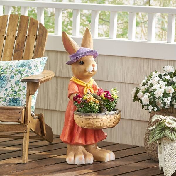 Rafter Outdoor Rabbit Garden Statue by Christopher Knight Home - 14.25 ...