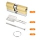 35/35 (70mm Overall) European Double Lock Cylinder Door Lock w 8 Keys ...