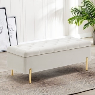 Franco Upholstered Bench with Storage Space - On Sale - Bed Bath ...