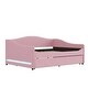 Teddy Fleece Upholstered Daybed with Light and Trundle - Bed Bath ...