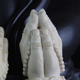 Buddha Hand Statue Exquisite Hand Carved Wood Micro Landscape Ornament ...