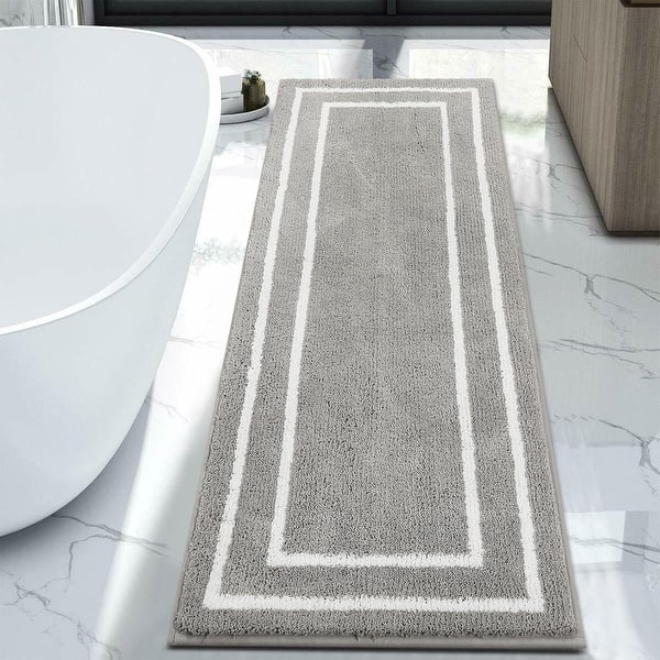 Bath Rug Runner,Water Absorbent Extra Long Bathroom Rug,Non Slip ...