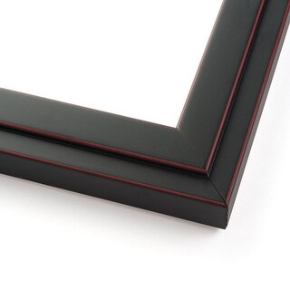 14x18 Black Two-Step Wood Frame w/ a Red Accent - 'Pinstripe' Thin ...