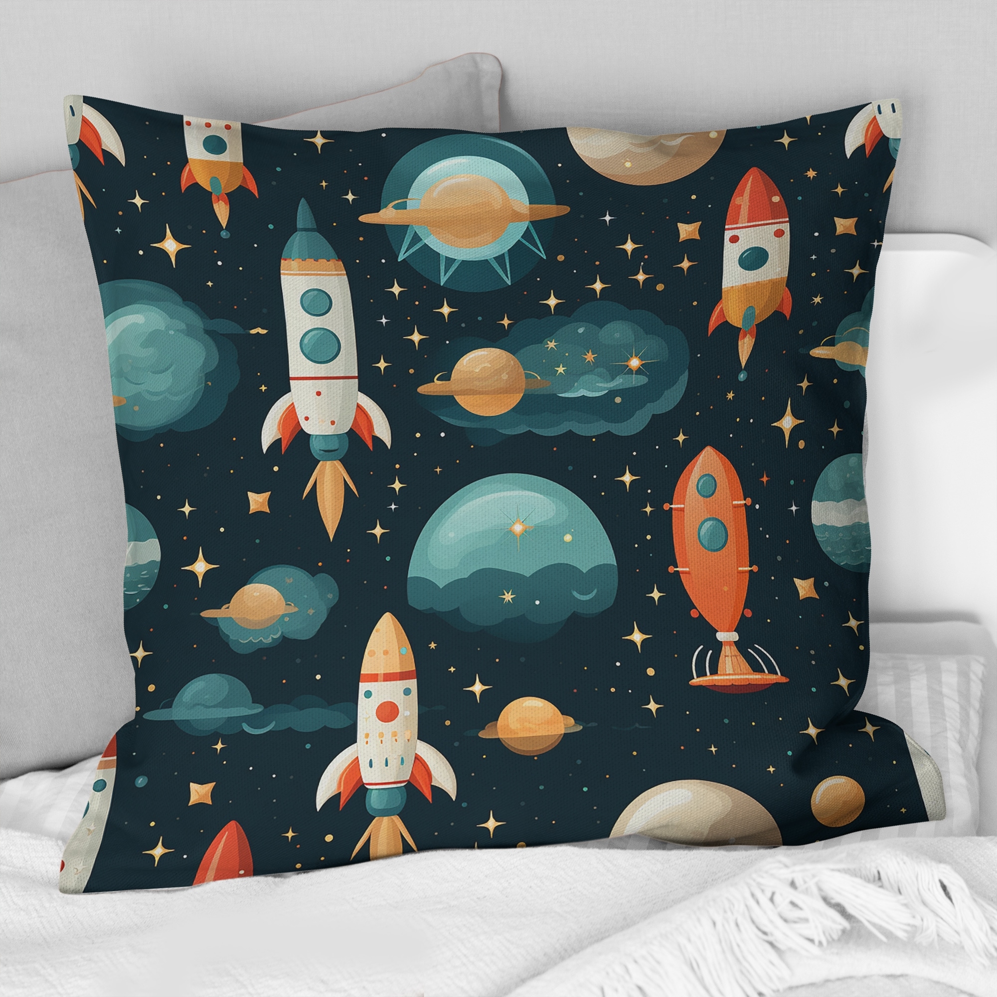 space rocket cushion