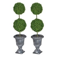 Faux Double Ball-Shape Topiary - Set of 2 - Bed Bath & Beyond - 33735825