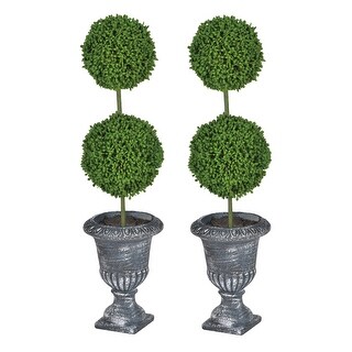 Faux Double Ball-Shape Topiary - Set of 2 - Bed Bath & Beyond - 33735825