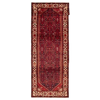 ECARPETGALLERY Hand-knotted Andelz Navy Wool Rug - 4'4 x 14'1 - Bed ...