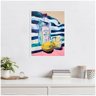 Kate and Laurel Sylvie Lemons and Gin Framed Canvas by Rachel ...