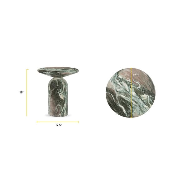 Poly & Bark Wels Resin with Marble Finish End Table - Bed Bath & Beyond ...