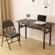 Folding computer desk black folding table no assembly desk bedroom desk ...