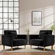 Linen Square Arm Accent Chair with Pillow - Bed Bath & Beyond - 37218931
