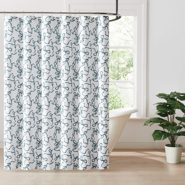 Truly Soft Printed Bow Shower Curtain - Bed Bath & Beyond - 43142149