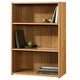 Modern 3-Shelf Bookcase with 2 Adjustable Shelves in Oak Wood Finish ...