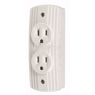 15 AMP Rectangle Beige Electrical Receptacle Plastic American ...